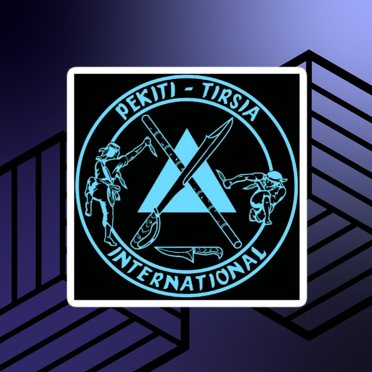 PTI BLUE LOGO STICKER 4" X 4" – Pekiti Tirsia International